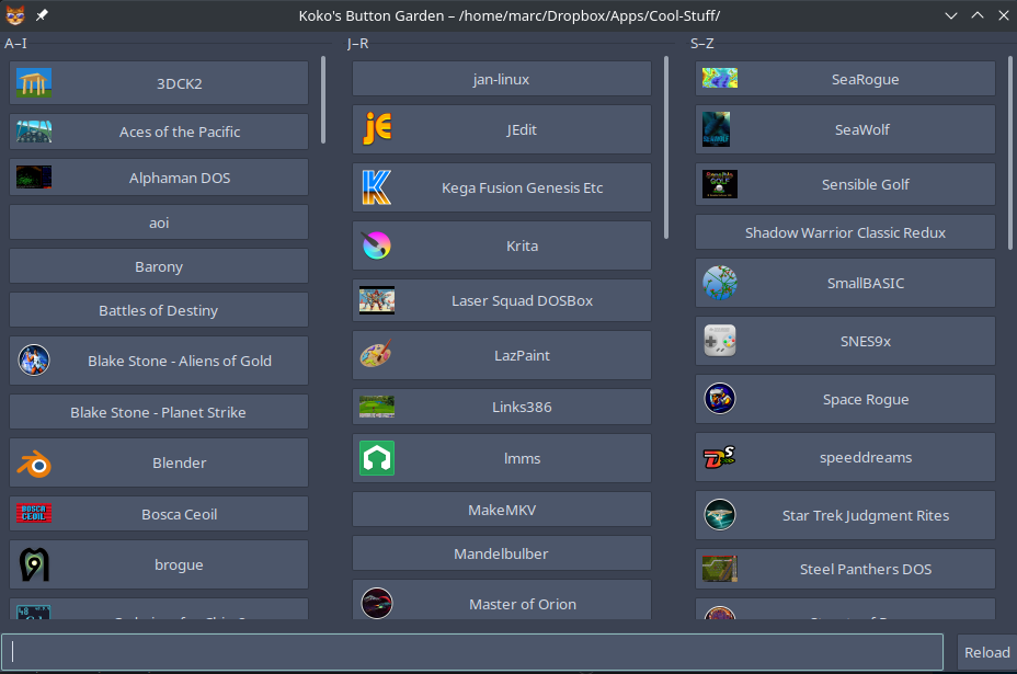 Koko's Button Garden - WIP Demo using GTK - freebasic.net
