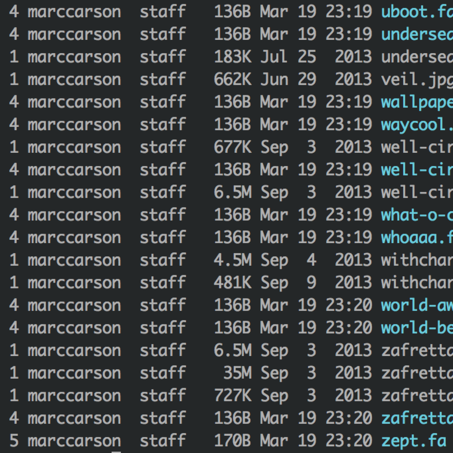 Use A Nicely Colored Ls Directory Display In Iterm2 For Os X Art And Projects By Marc Carson